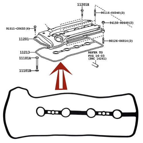 Valve Cover Gasket Set for Pontiac Scion tC Toyota Camry Corolla RAV4 ...