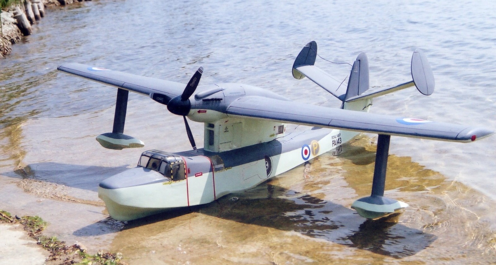 Supermarine Seagull Type 381 Rescue Aircraft Mahogany Wood Model Small ...