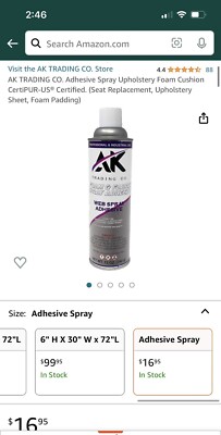AK TRADING CO. FOAM & FABRIC SPRAY ADHESIVE WEB SPRAY ADHESIVE ~ 12 oz ...