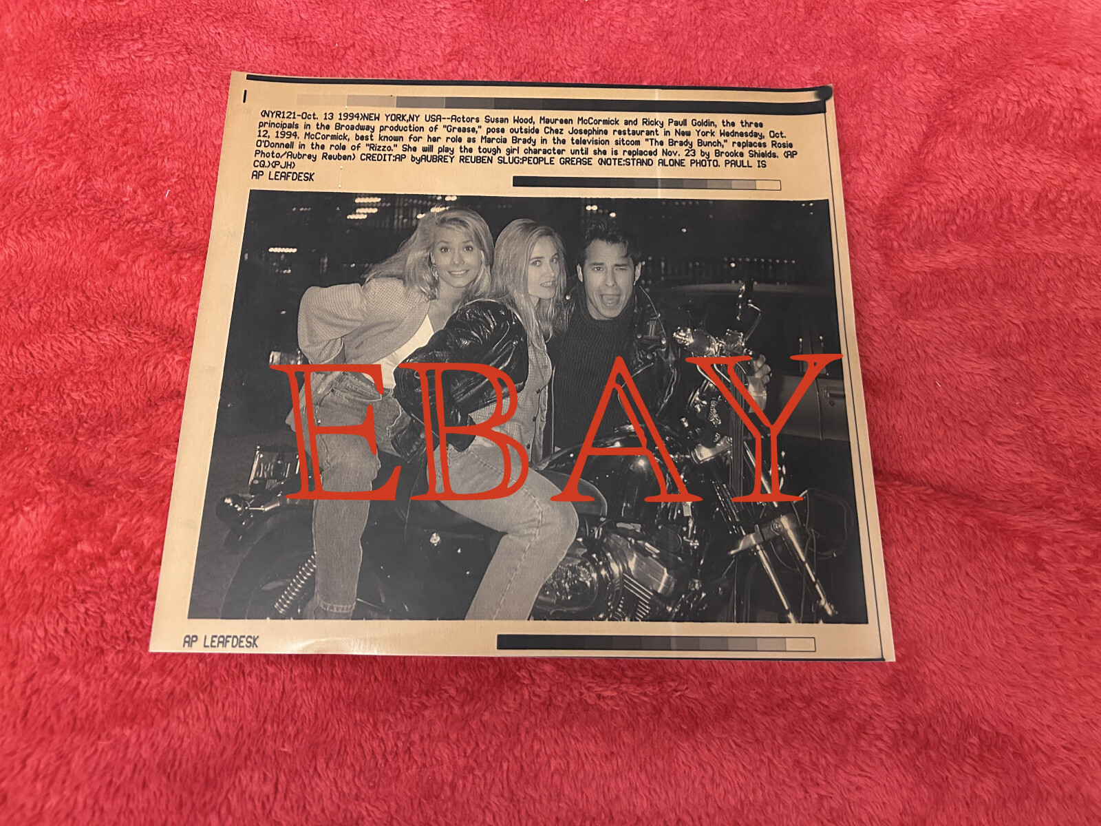 MAUREEN MCCORMICK original AP wire photo GREASE Ricky Paull Goldin ...