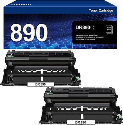 2 Pack Compatible DR890 DR-890 Drum Unit Replacement for Brother HL ...