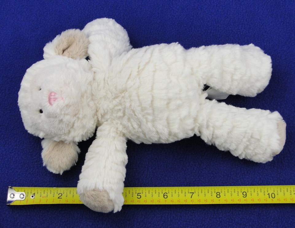 Mary Meyer Lamb Sheep Plush Textured Fur Winter White Pink Nose Stuffed ...