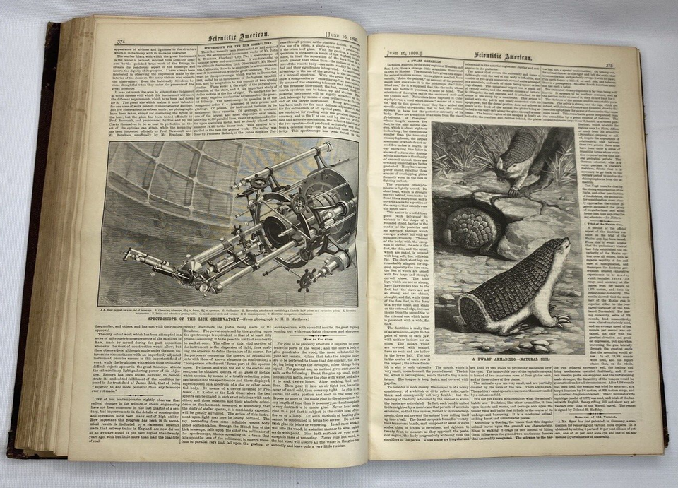 Scientific American Book Illustrated Science & Mechanic Full Year 1888 ...