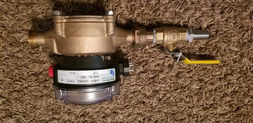 BADGER METER XMTR MODEL PFT-1E WITH CAST BRASS HOUSING. FREE SHIPPING ...