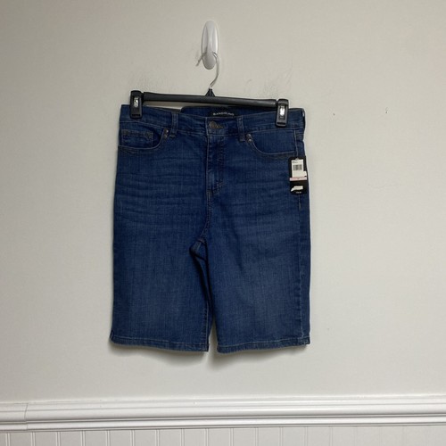 Bandolino Riley Bermuda Relaxed Fit Lux 360 Flex Jean Shorts Size 10 | eBay