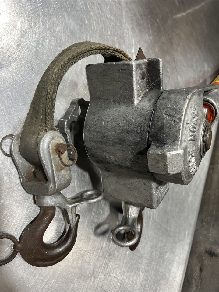 Chance Hoist 1 Ton Hot Stick Ratcheting Strap Hoist. Item ID #39. Used ...