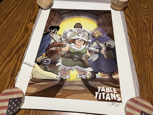 Table Titans Poster Signed Scott Kurtz Kickstarter | eBay