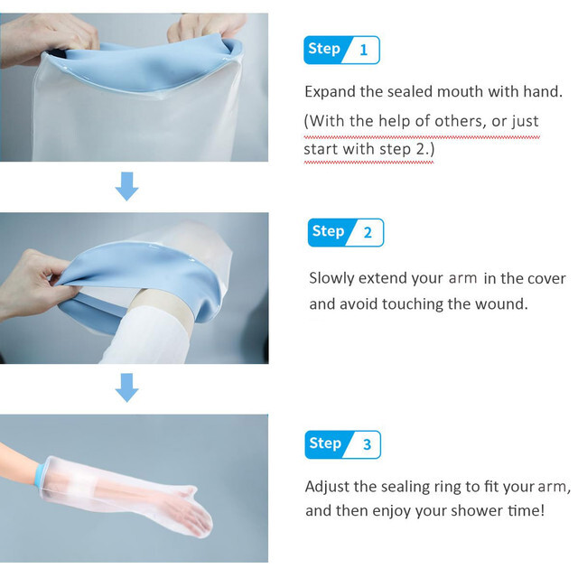 Waterproof Plaster Cast Cover Reusable Short Arm Wrist Protector for ...