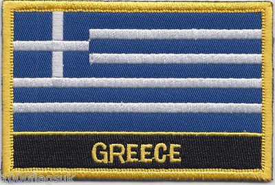 Greece Flag Embroidered Patch Badge - Sew or Iron on | eBay UK