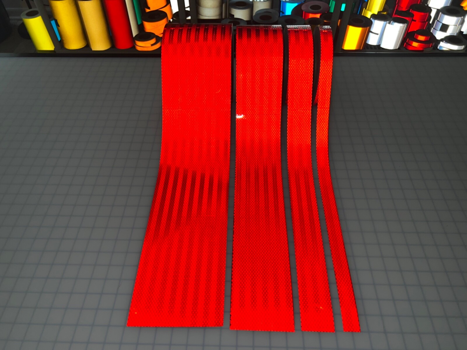 Red Reflective Tape 3M 3930 (1", 2", 4", 6") HIP Air Backed Micro ...