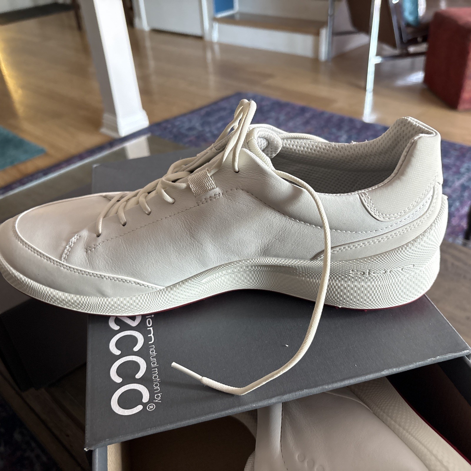 Ecco Men's Golf Biom Hybrid Shoe White Red Spikeless 131664 EU 45 Size ...