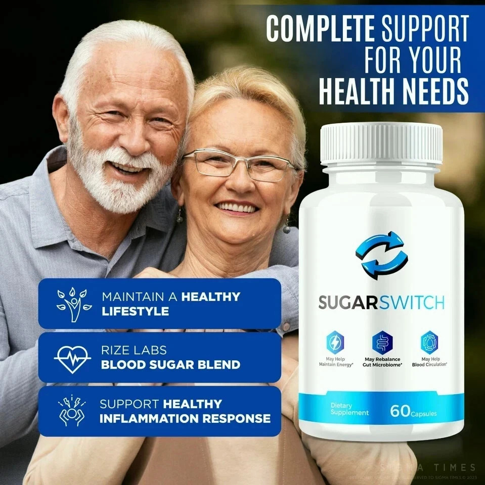 SugarSwitch, Sugar Switch Support Blood Sugar & Pressure Levels 60ct ...
