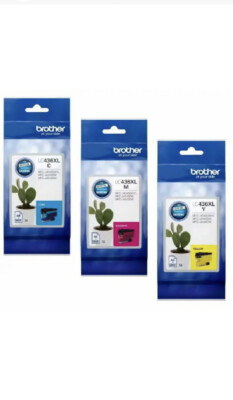 3x Genuine Brother LC436XL Colour Cartridges For MFC J4340 J4440 J5955 ...