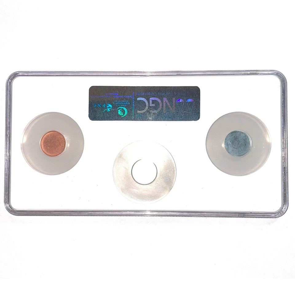 NGC Lincoln Cent Copper Plated Zinc 3 Coin Uncirculated Slab Set (Stock ...