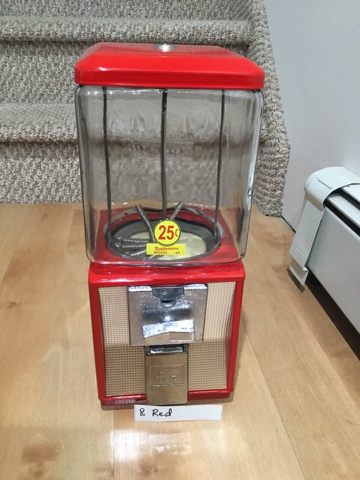 Northwestern 60 Gumball Machine, Glass Globe, Lock & Key, 25 Cent ...