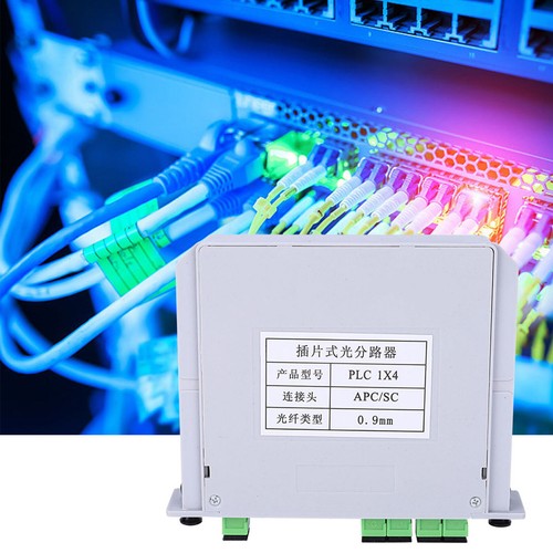1X4 Blade Optical Splitter SC-APC Single Mode PLC Optic Fiber Splitter ...