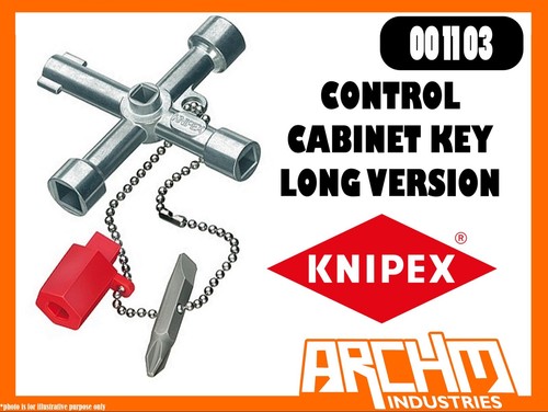 KNIPEX 001103 - CONTROL CABINET KEY - LONG VERSION - 76MM - SHUT OFF ...