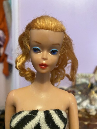#4 Number Four Vintage Barbie Blonde Ponytail Doll Mattel READ DESC ...