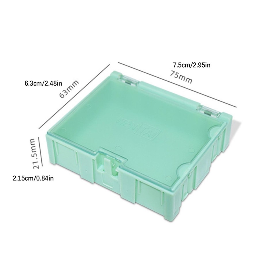 5Pcs Green SMD SMT Electronic Component Container Case Mini Storage ...