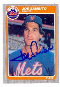 Joe Sambito autographed Baseball Card (New York Mets) 1985 Fleer #U-96 ...