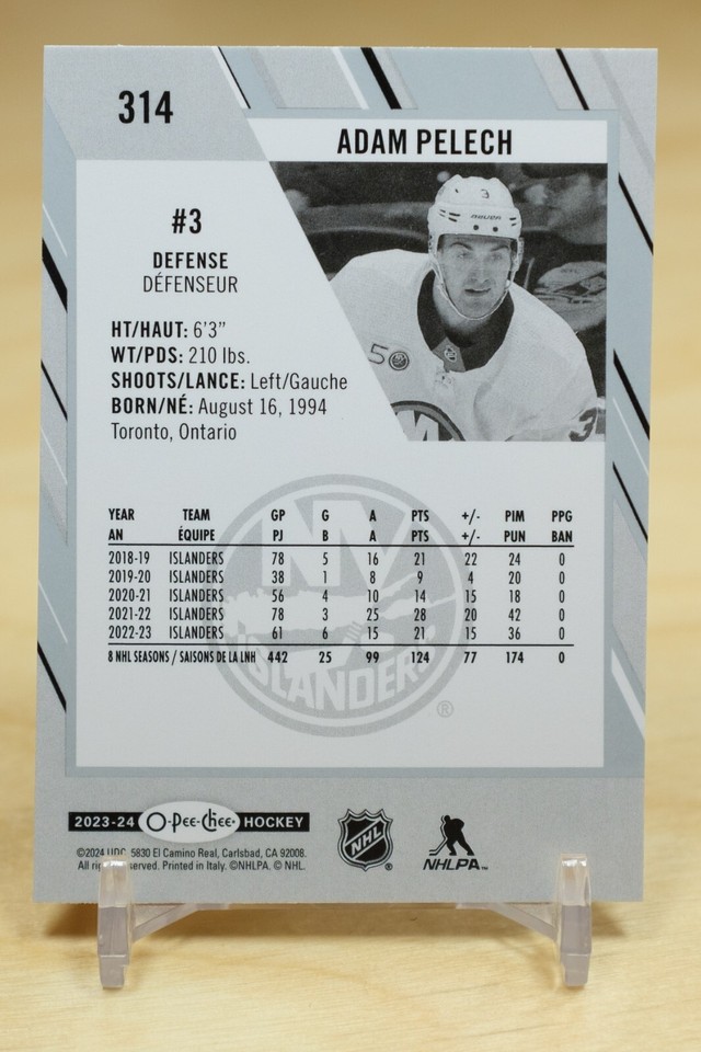 2023-24 O-Pee-Chee Base #314 Adam Pelech - New York Islanders | eBay