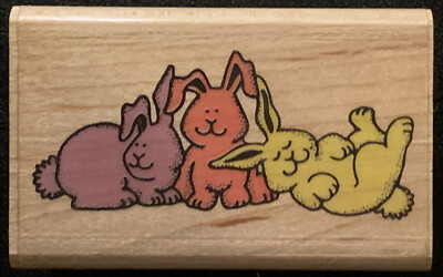 Rubber Stampede Flopsie, Mopsie, Cottontail Bunny Rabbit Rubber Stamp ...