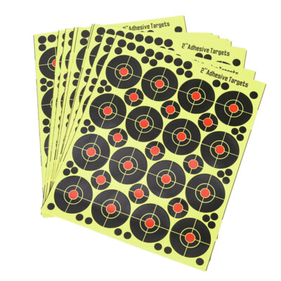 160pcs/10 sheets Shooting Targets Glow Florescent Paper Target for ...
