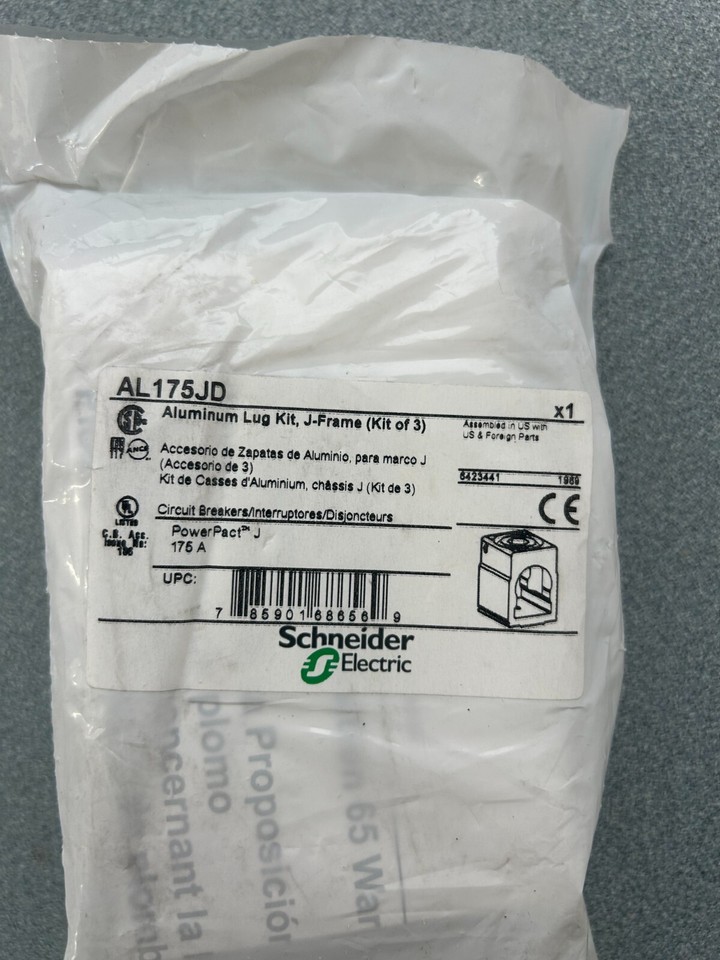 Schneider Electric AL175JD Mechanical Lug Kit PowerPact J 175A (kit of ...