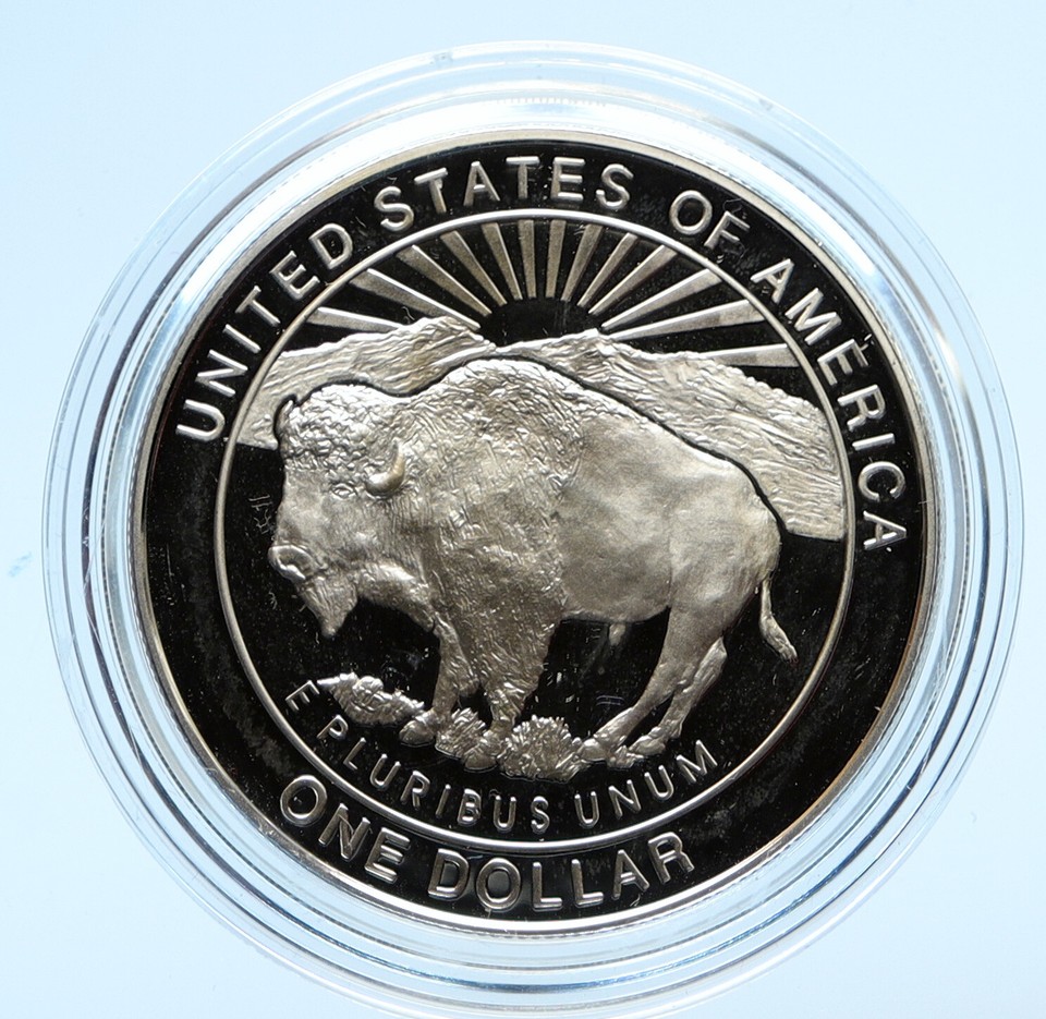 1999 P UNITED STATES Yellowstone National Park 125Y PF Silver Dollar ...