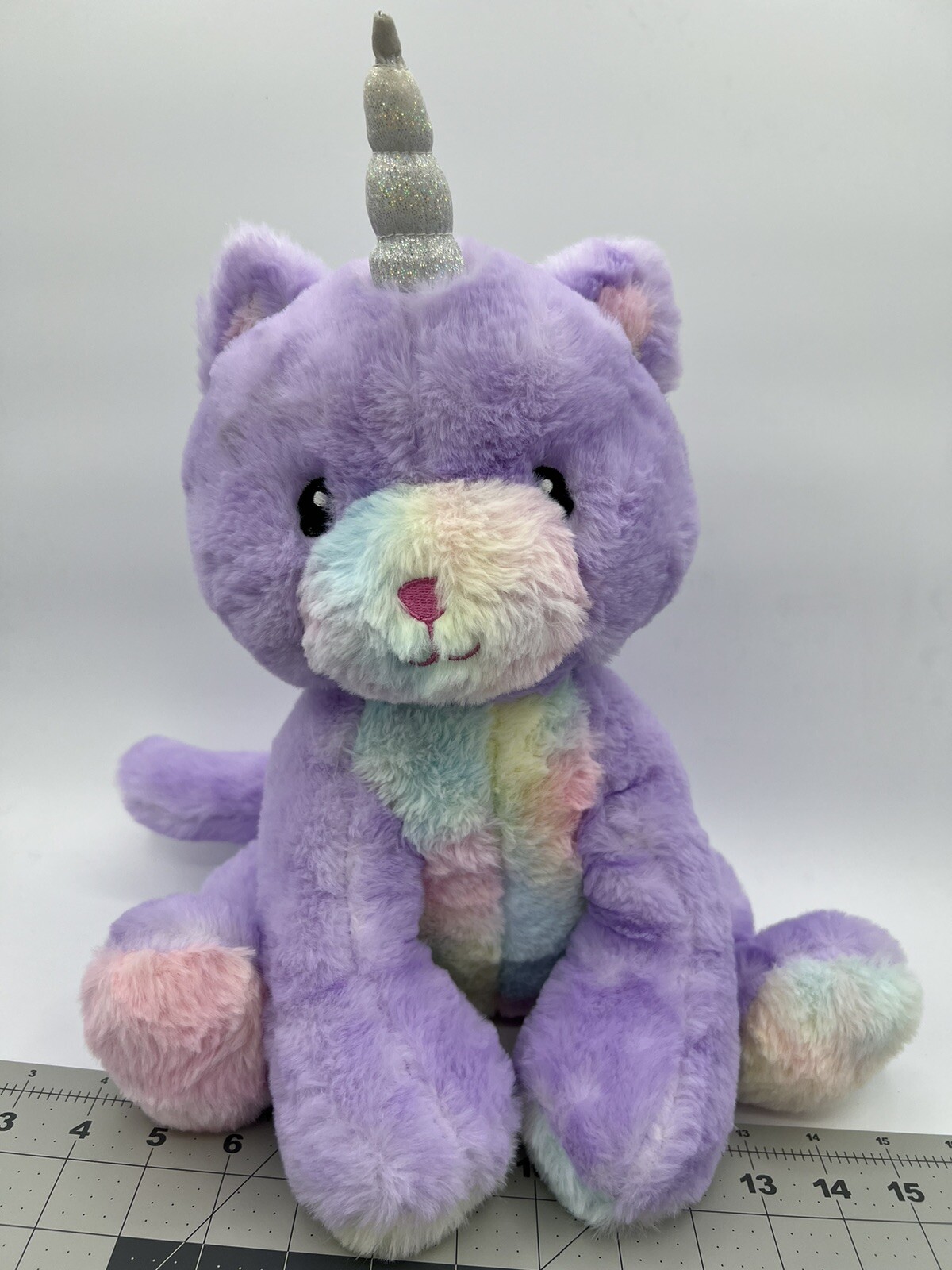 FAO Schwarz Glow Brights Plush Kittycorn Toy LED Lights Sound Stuffed ...