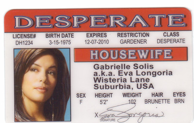 Eva Longoria Desperate Housewives novelty plastic collector card ...