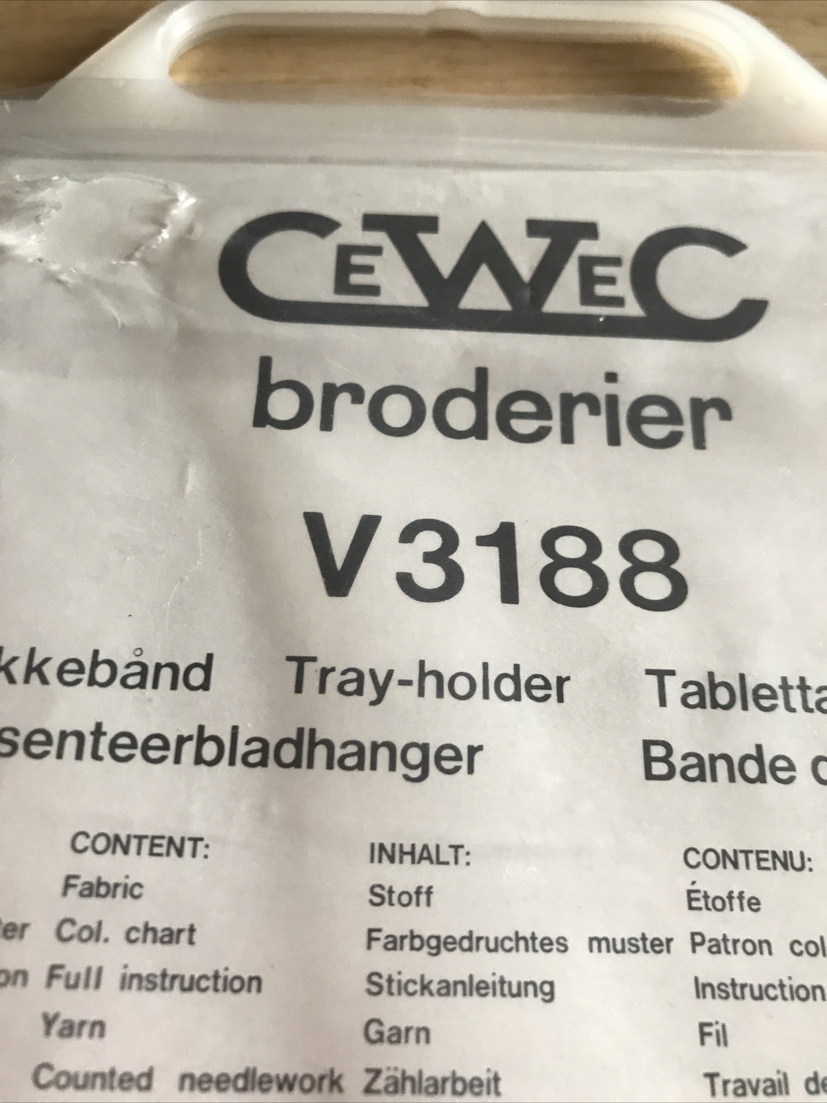 Cewec Broderier Tray Holder Counted Cross Stitch V3188 Birds 6 X 98cm ...