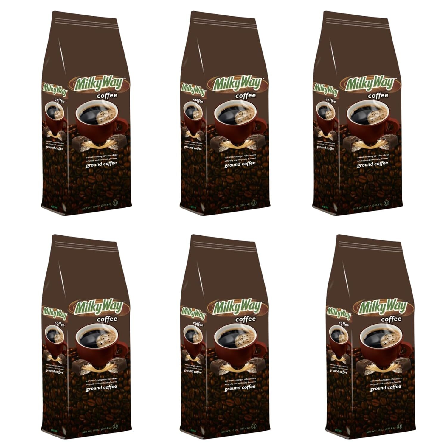6 Pack - Milky Way Caramel Nougat & Chooclate Flavored Ground Coffee ...