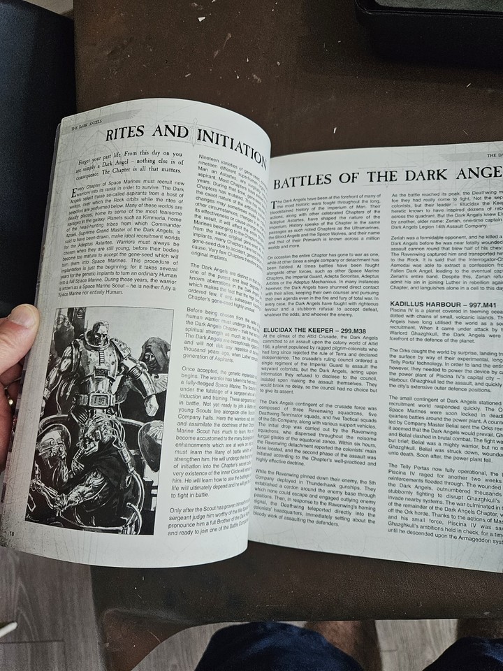 Warhammer 40k Codex Dark Angels Paperback Book Games Workshop | eBay UK