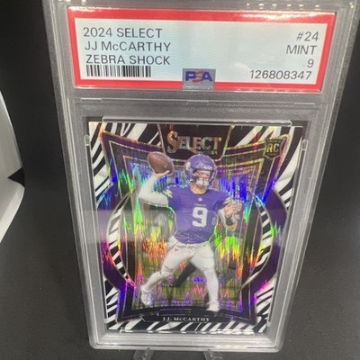 2024 Panini Select - Concourse J.J. McCarthy #24 Zebra Shock Prizm (RC ...
