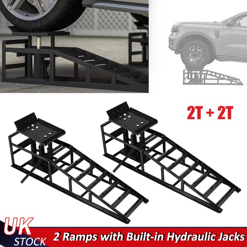 4T/4000KG Hydraulic Car Ramps Heavy Duty Garage Auto Van Bottle Lift ...