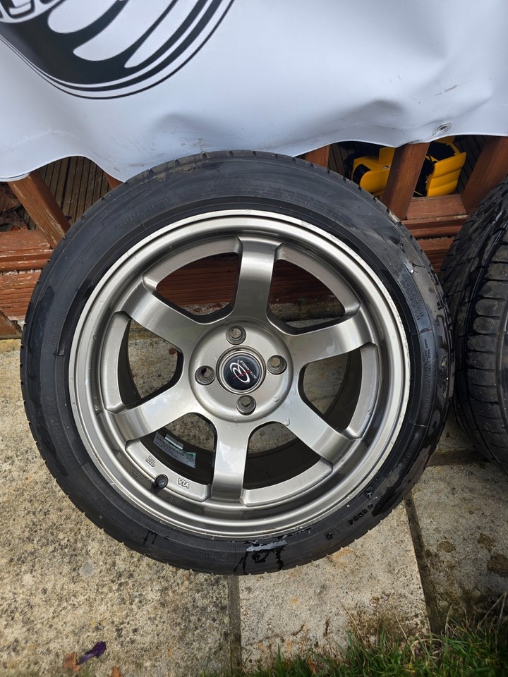 15" ROTA GRID WHEELS 4x100 ET20 8J MAZDA MX5 CORSA MINI E30 POLO CLIO ...