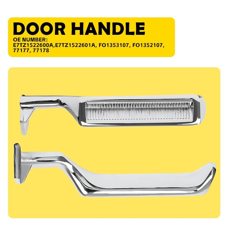 Chrome Interior Door Handles Set/2 Fit Ford F150 F250 F350 F53 F59 ...