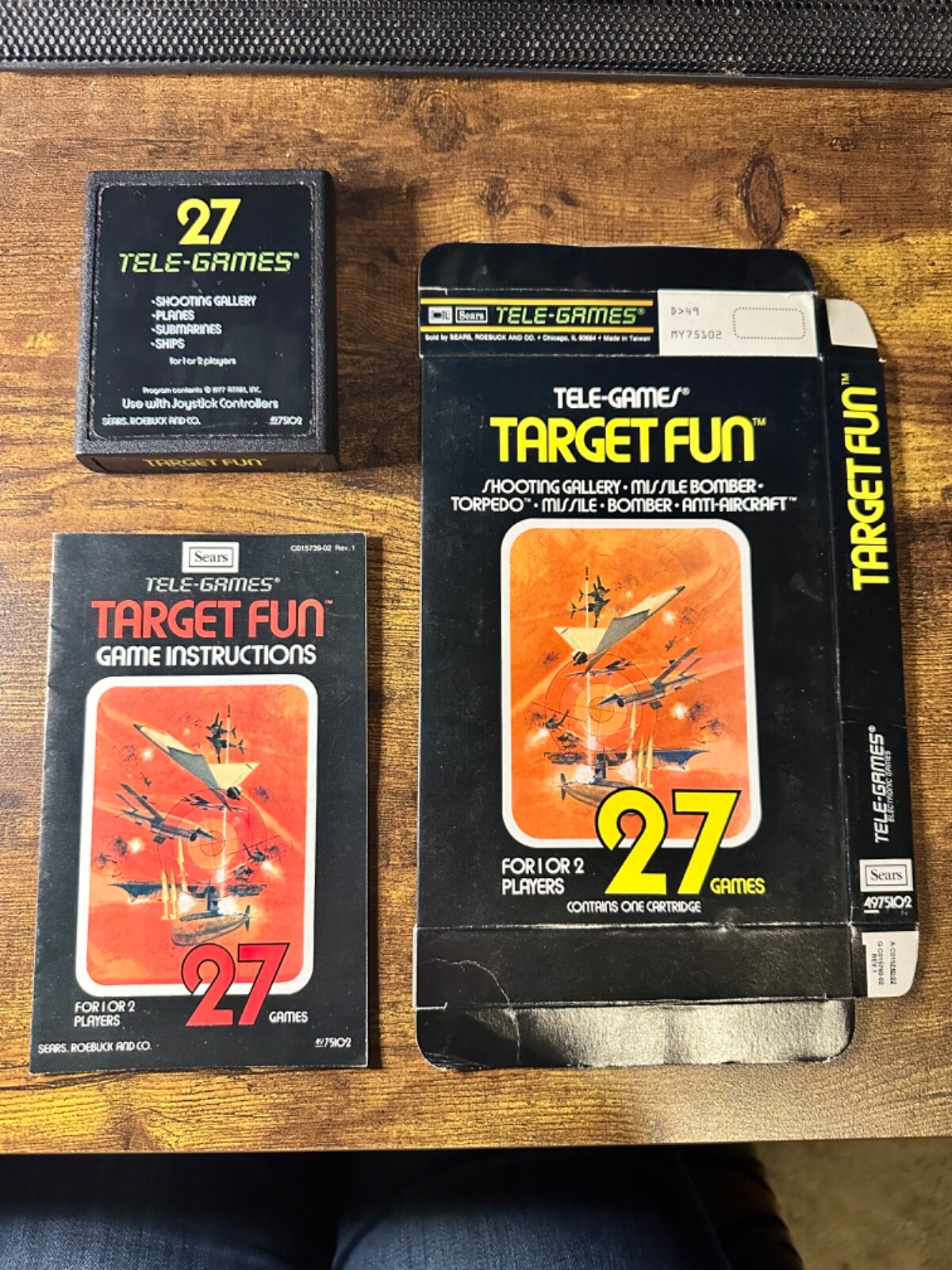 Target Fun 1977 Sears Tele-Games—Atari 2600 Complete w/ Box, Manual ...