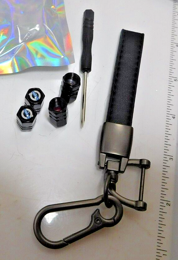 Car Metal+Leather Keychain, Valve Stem Caps Accessories for Volvo | eBay