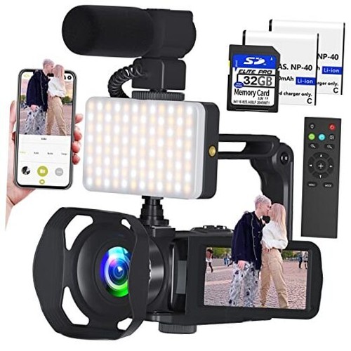 Video Camera 8k Camcorder 48MP UHD WiFi IR Night Vision Vlogging Camera ...