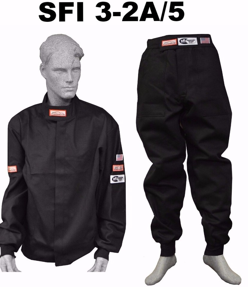 DRAG RACING FIRE SUIT JACKET & PANTS SFI 5 SFI 3-2A/5 SM MD LG XL 2X 3X ...