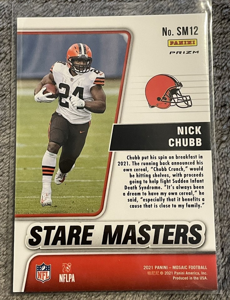2021 Panini Mosaic Football Nick Chubb Stare Masters Silver Prizm #SM12 ...