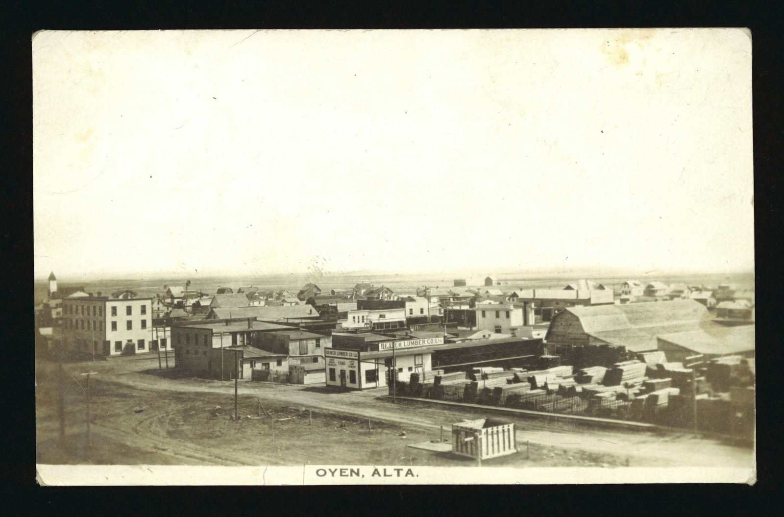 Oyen Alberta Elevated view of the town of Oyen Alberta Historic Old ...