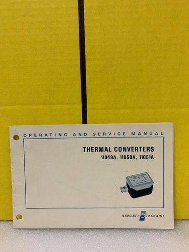 HP 11049-90000 11049A 11050A 11051A Thermal Converter Operating ...