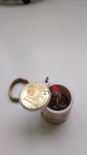 RARE PORTE CLE POT DANONE FRAISE QUI SORT KEY RING | eBay