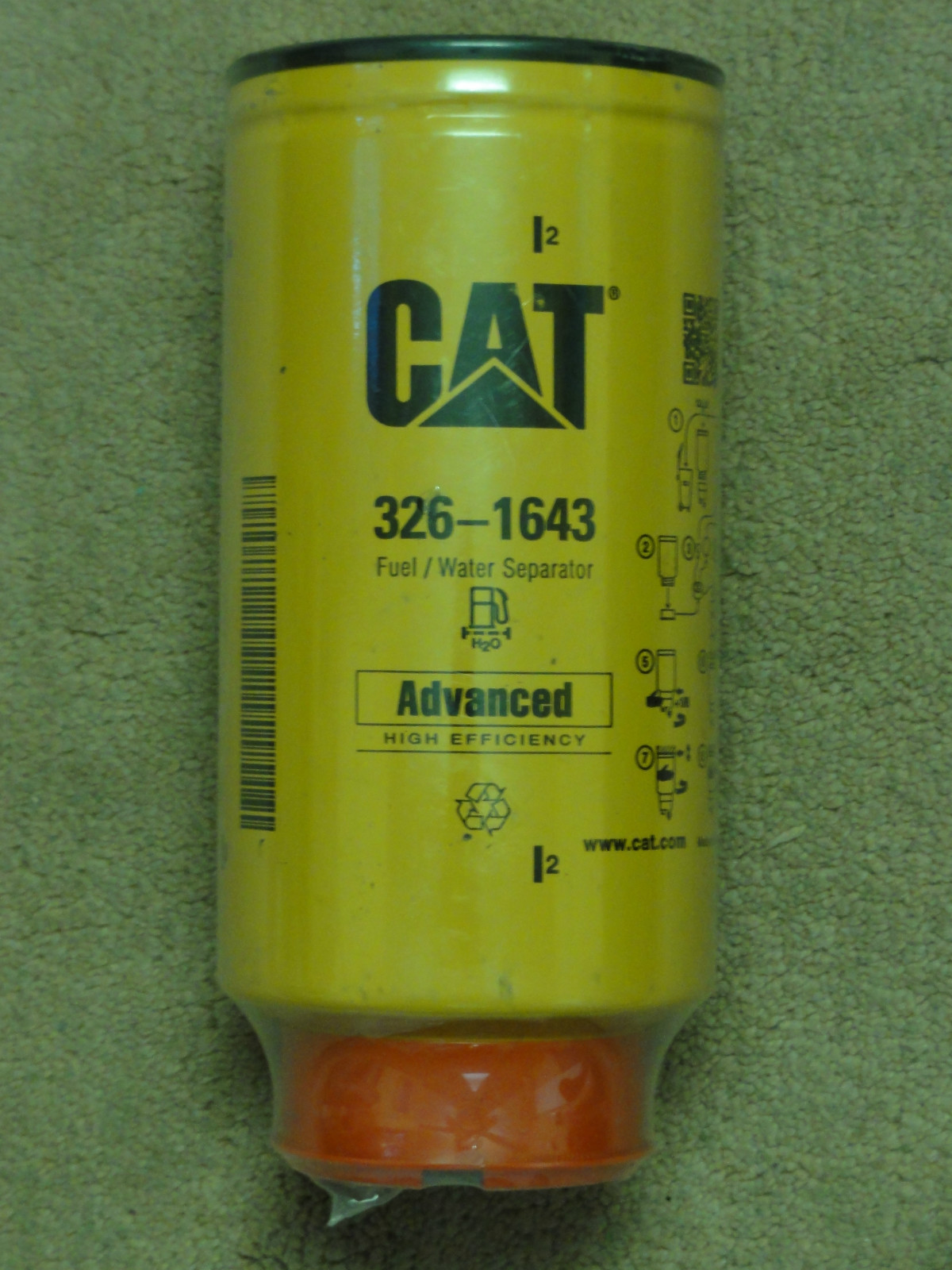 4 Caterpillar Filters Air 106-3973, Oil 1R-1808, Fuel 1R-0755, Fuel/h2o ...