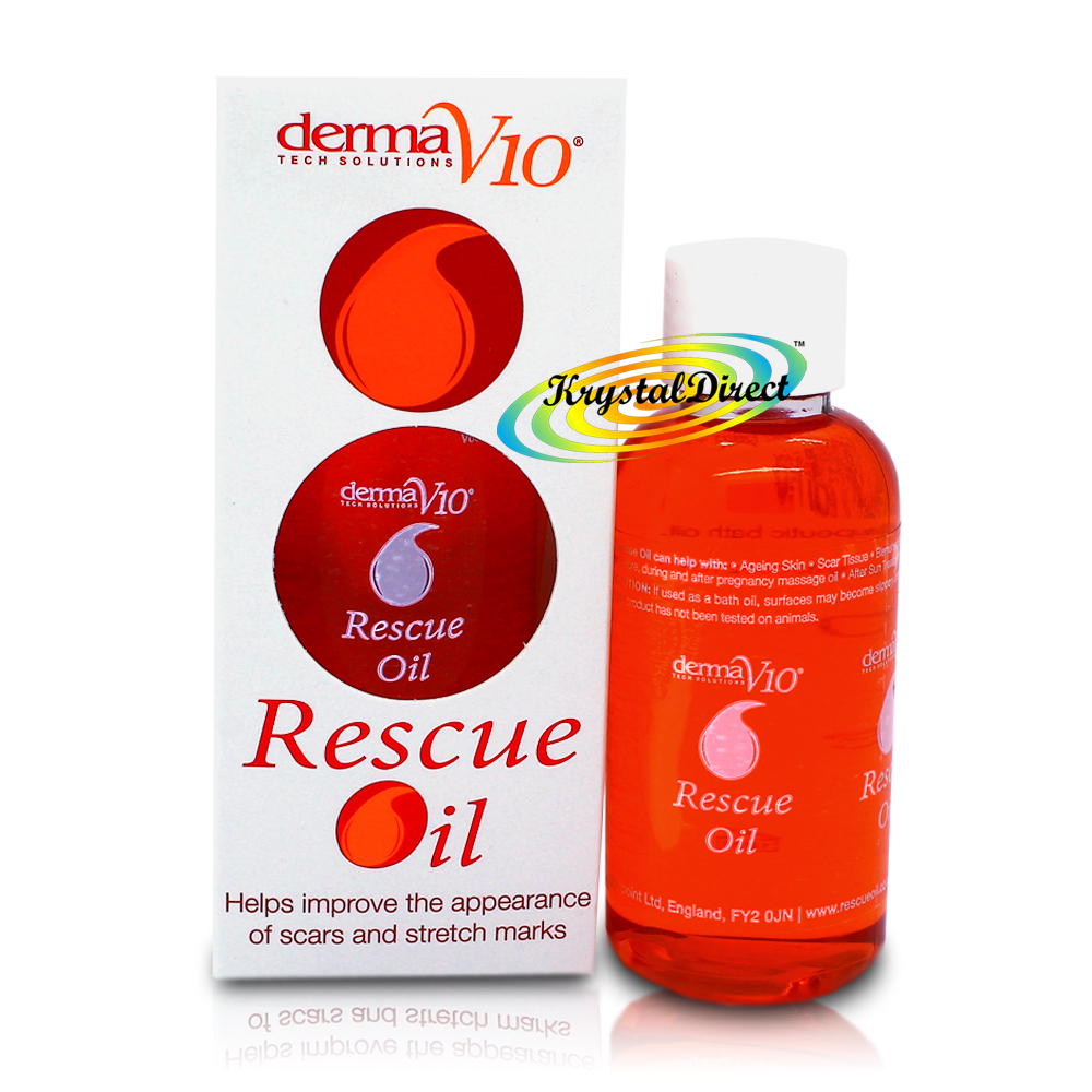 Derma V10 Rescue Oil 40ml For Ageing Skin Scars And Stretch Marks Bath ...