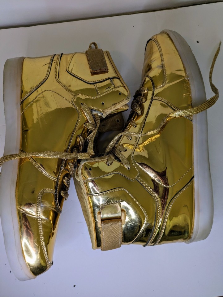 Liquid Gold Men's High Top Lace Up Sneakers Synthetic Size 13 M | eBay