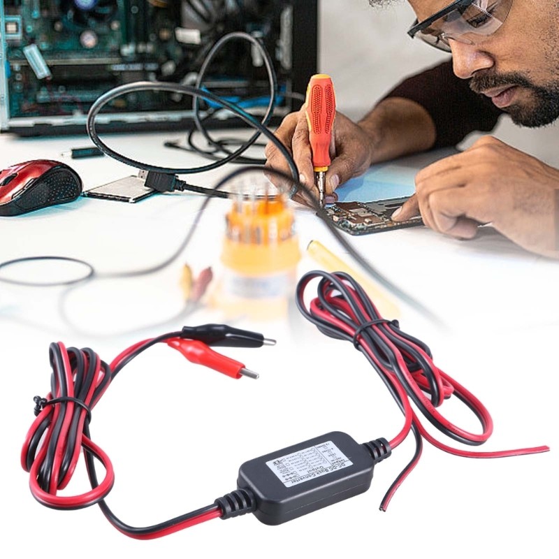 9V-30V to 7.5V 1A Clip Cable Step Down Power Adapter Cord Efficient ...